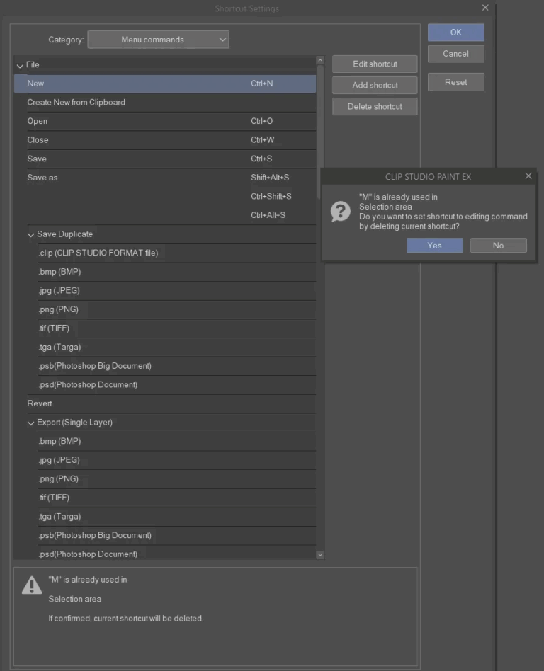 Customizing Shortcuts (and more) in Clip Studio Paint – the portable city